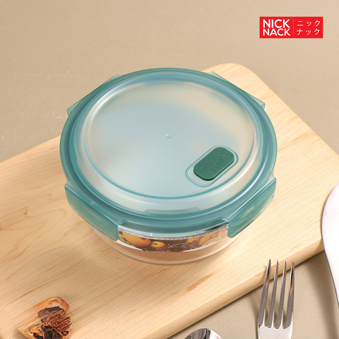 650mL High Borosilicate Glass Round Preservation Box (Green) – NICKNACK-SL