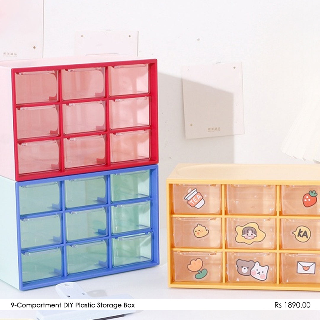 9-Compartment DIY Plastic Storage Box – NICKNACK-SL