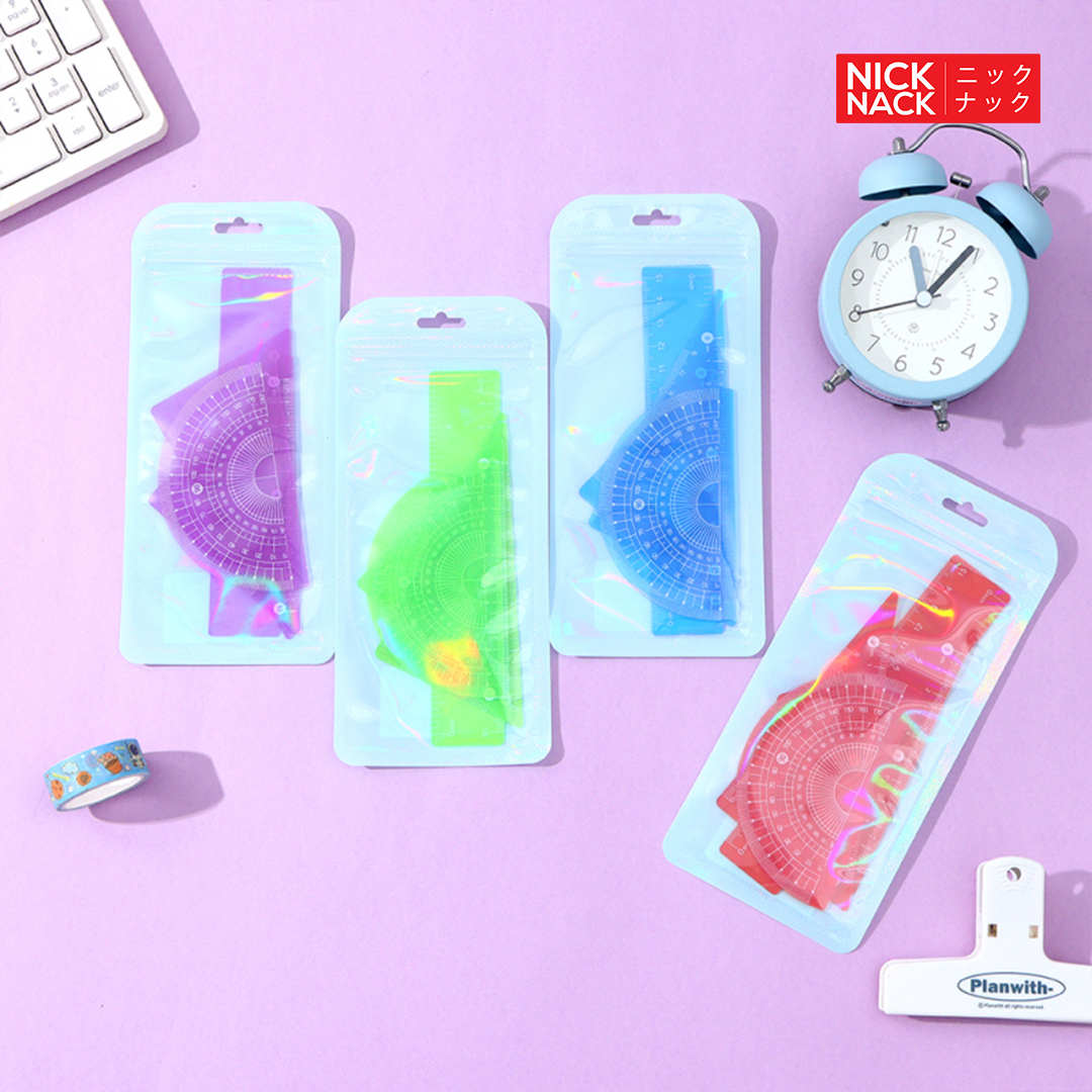 Colorful Clear 4 Pieces PVC Ruler Set – NICKNACK-SL