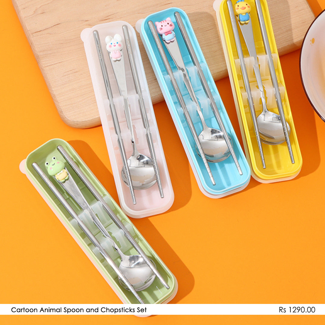 Cartoon Animal Spoon and Chopsticks Set – NICKNACK-SL