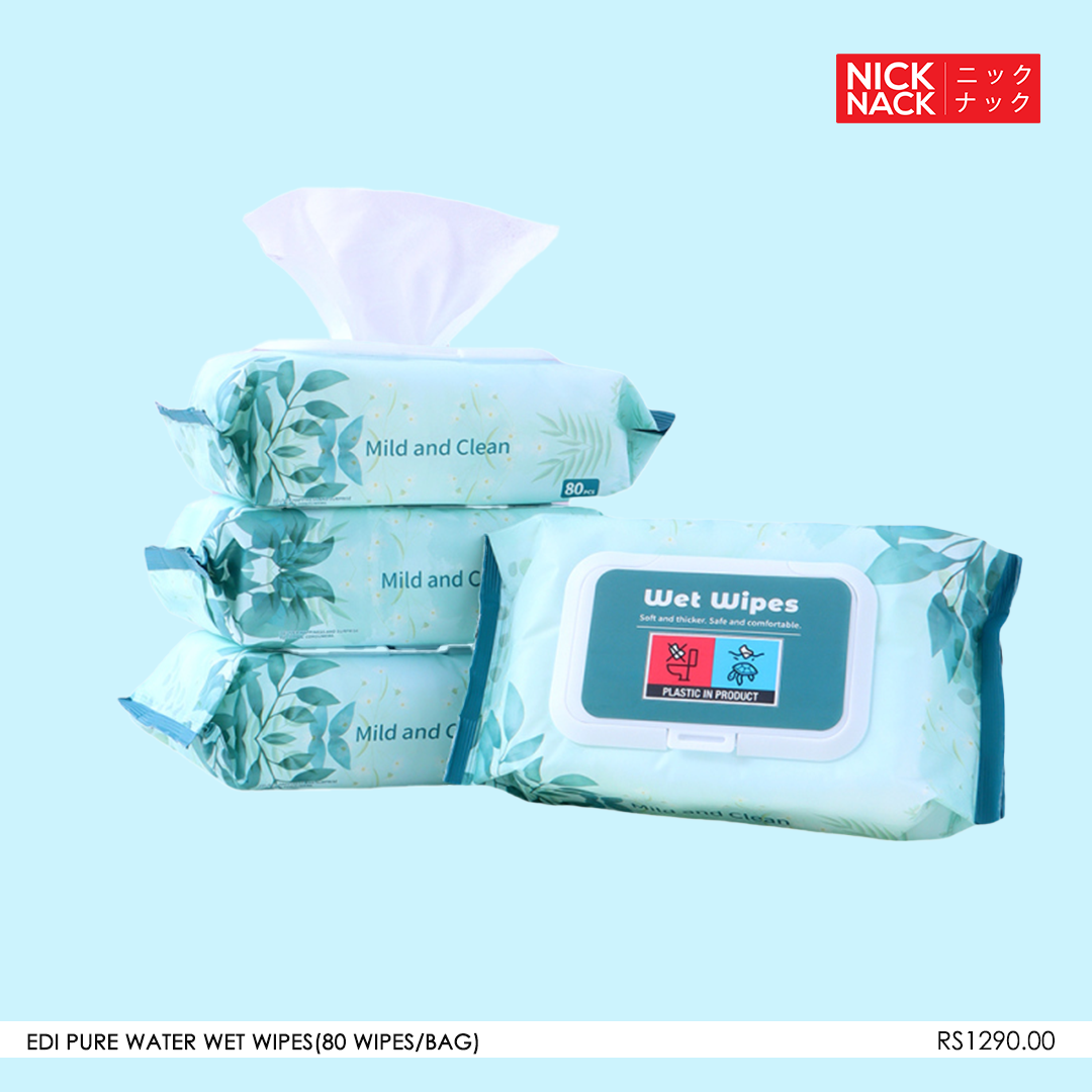 EDI Pure Water Wet Wipes(80 Wipes/Bag) – NICKNACK-SL