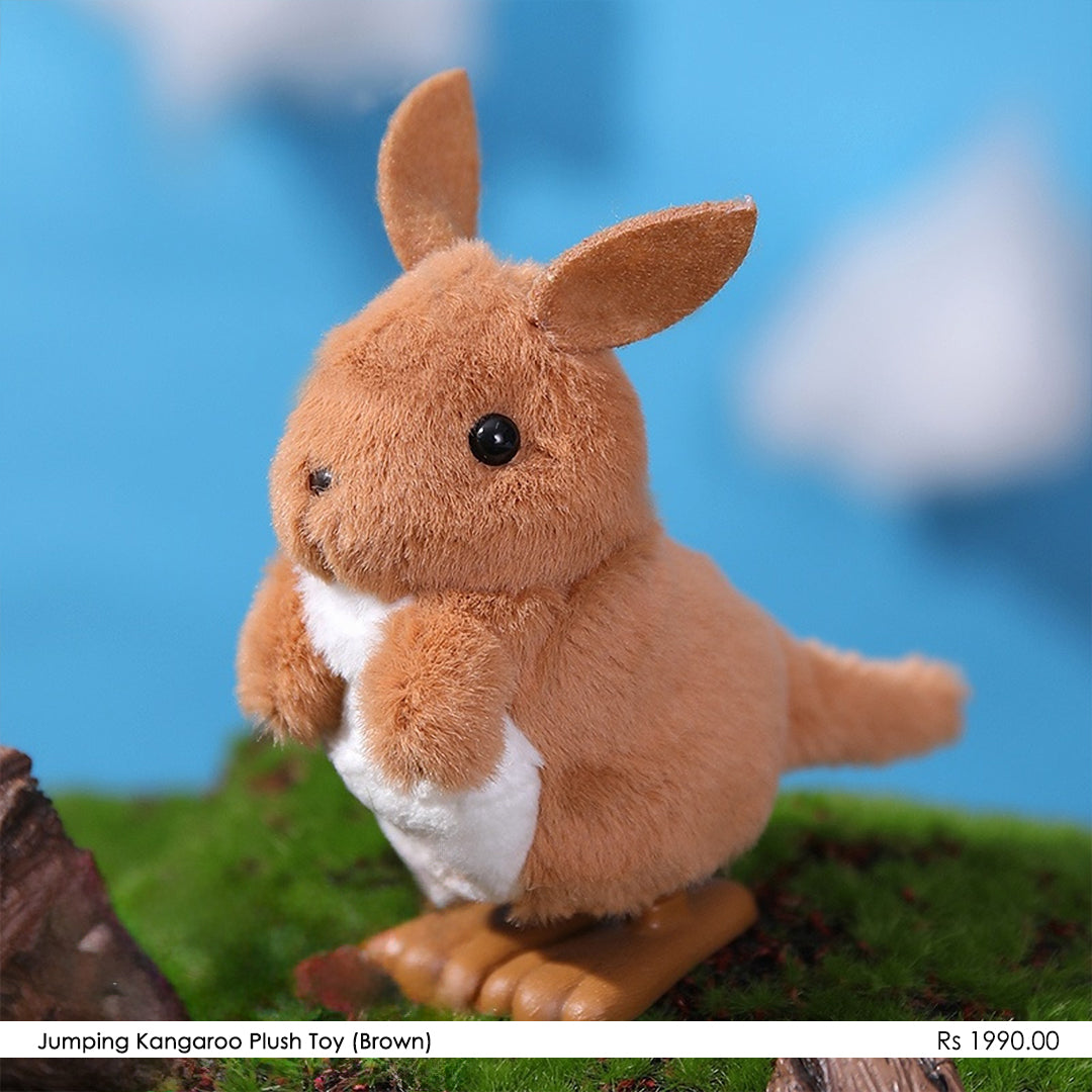 Jumping Kangaroo Plush Toy (Brown) – NICKNACK-SL