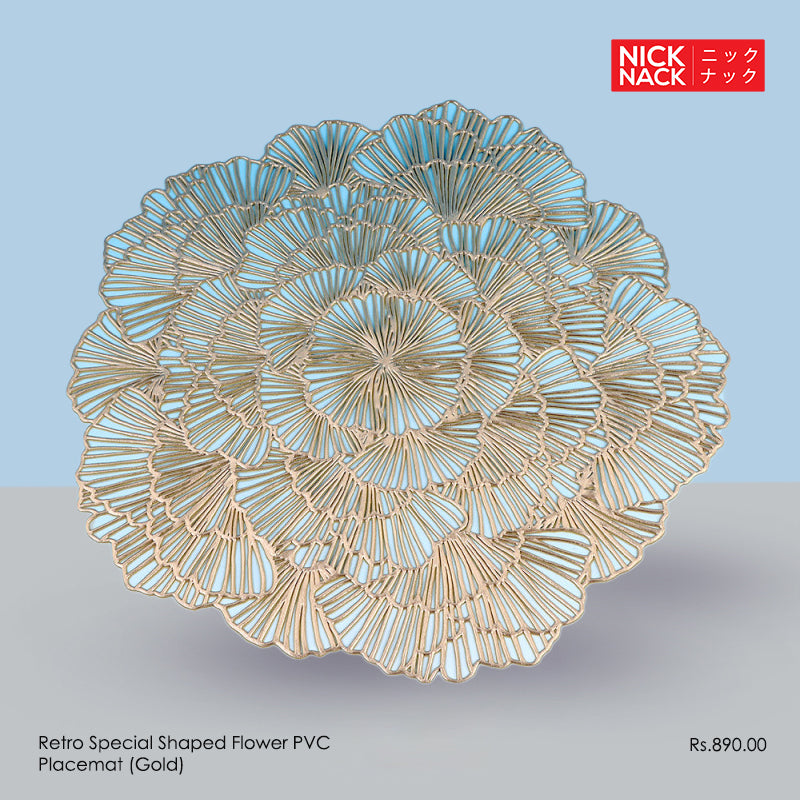Nick Nack Retro Special Shaped Flower PVC Placemat (Gold) – NICKNACK-SL