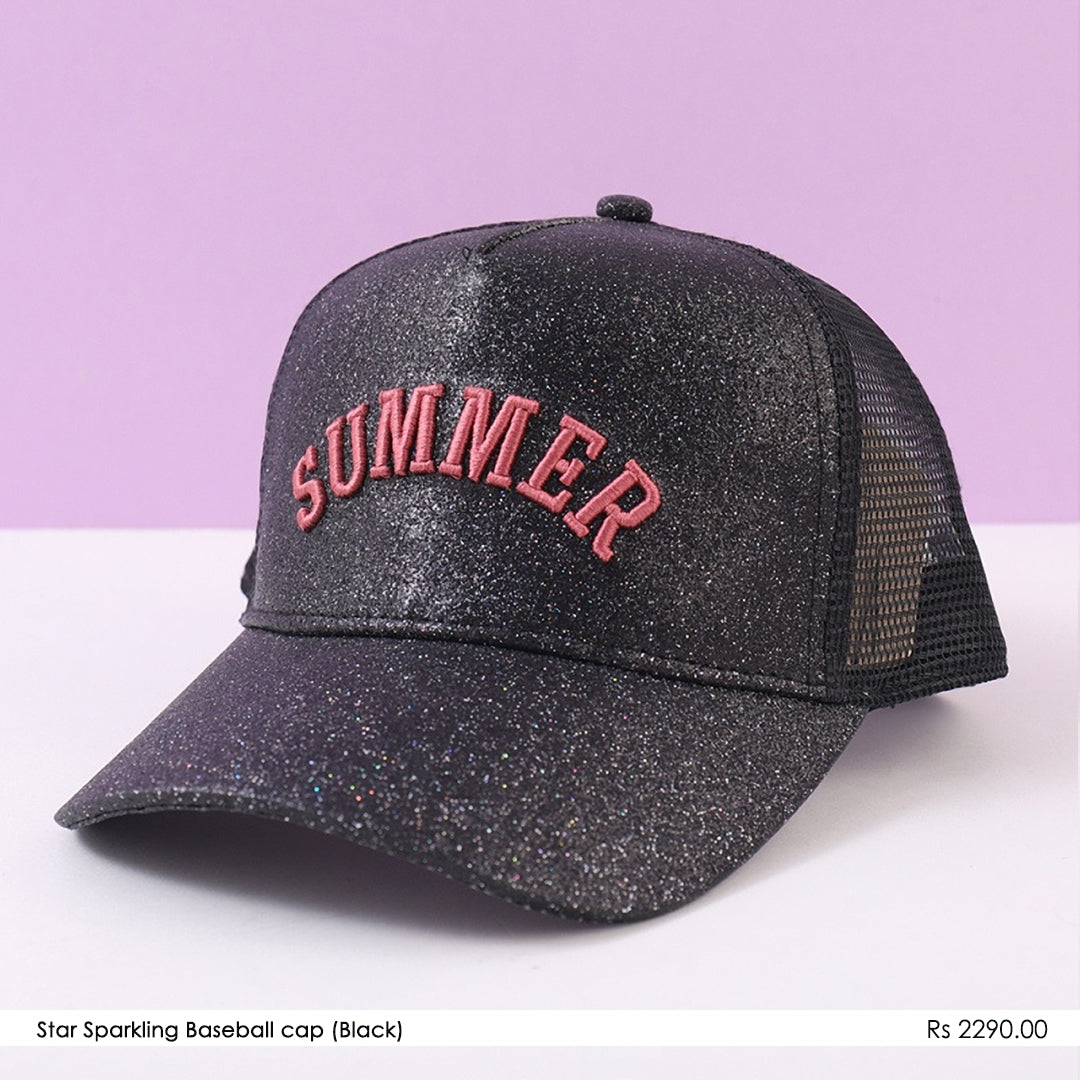 Star Sparkling Baseball Cap (Black) – NICKNACK-SL