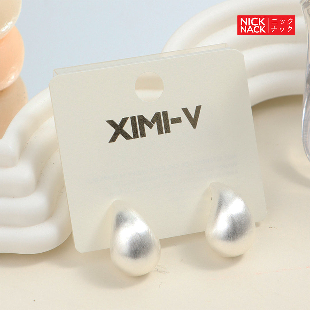 Water Drop Shaped Silver-plating Stud Earrings (Silver) – NICKNACK-SL