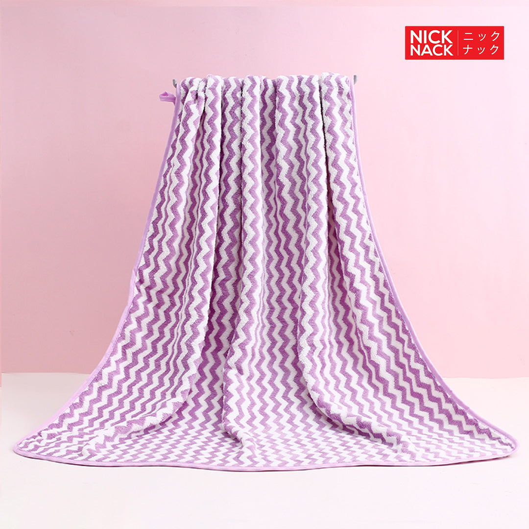Wavy Grain Basic Bath Towel (Purple) – NICKNACK-SL