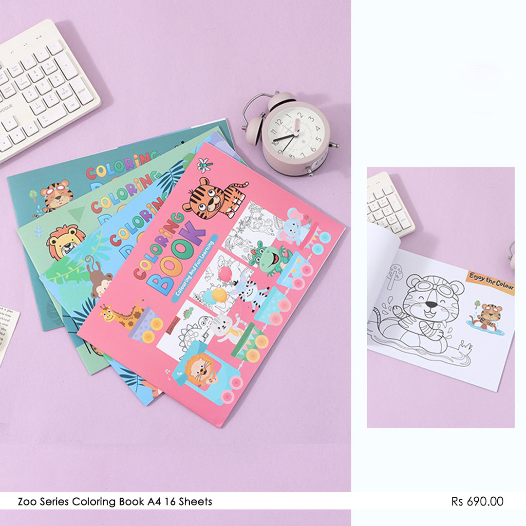 Zoo Series Coloring Book A4 16 Sheets – NICKNACK-SL